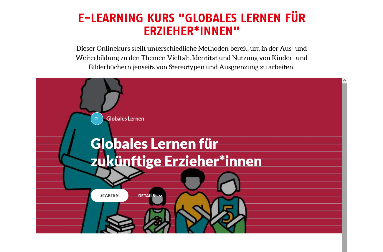 E-Learning Kurs „Globales Lernen für Erzieher*innen“ | Portal Globales Lernen